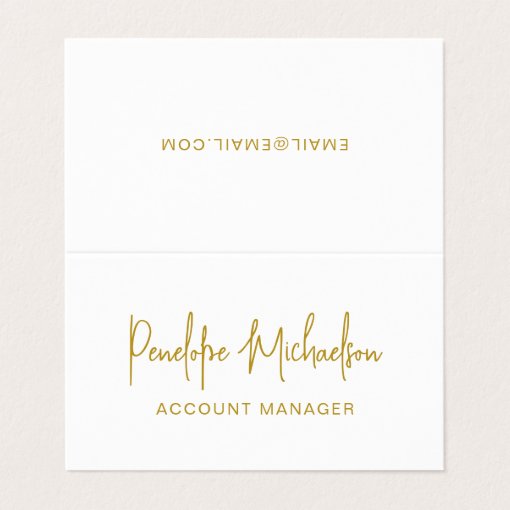 Modern Gold Color Lettering with QR Code Photo Business Card | Zazzle