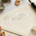 Modern Gold Confetti Dots | Stylish Elegant Label | Zazzle