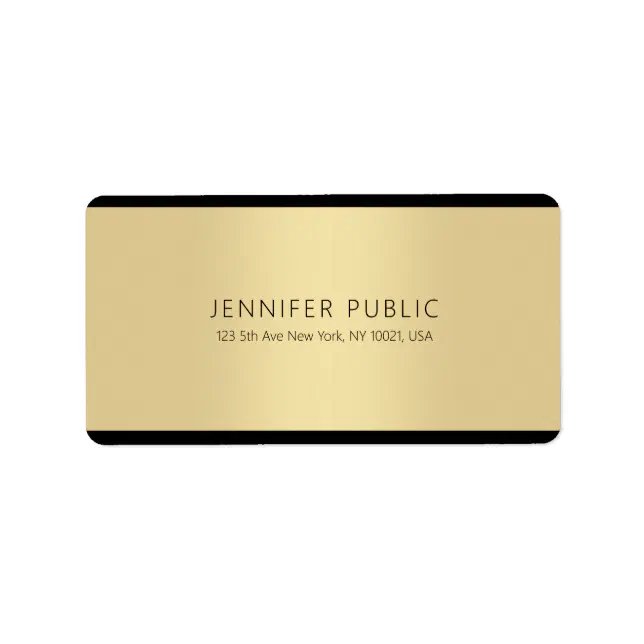 Modern Gold Creative Simple Template Professional Label | Zazzle