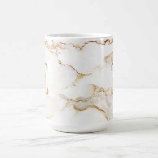 Modern Gold Effect Marble Pattern Coffee Mug | Zazzle