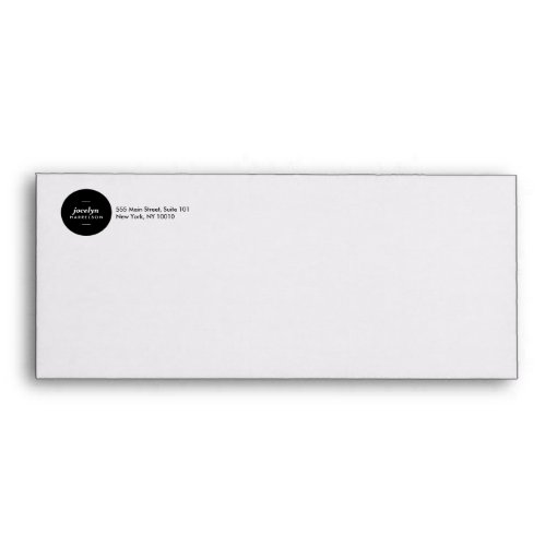 Modern Gold Flowers Black Circle Envelope | Zazzle