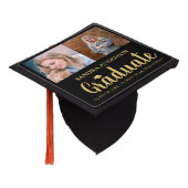 Modern Gold Font | Photo Collage Graduation Graduation Cap Topper | Zazzle