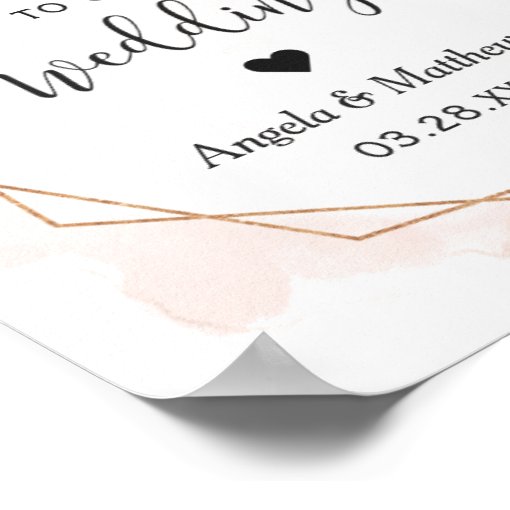 Modern Gold Frame Floral Wedding Welcome Sign | Zazzle