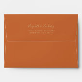 Modern Gold Glitter Burnt Orange Wedding Envelope | Zazzle