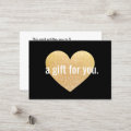 Modern Gold Glitter Heart Gift Certificate | Zazzle
