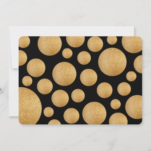 Modern Gold Glitter New Years Eve Party Invitation | Zazzle