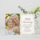 Modern Gold Glitter Photo 50th Wedding Anniversary Invitation | Zazzle