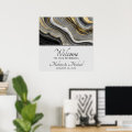 Modern Gold & Gray Agate Geode Gemstone Abstract Poster | Zazzle