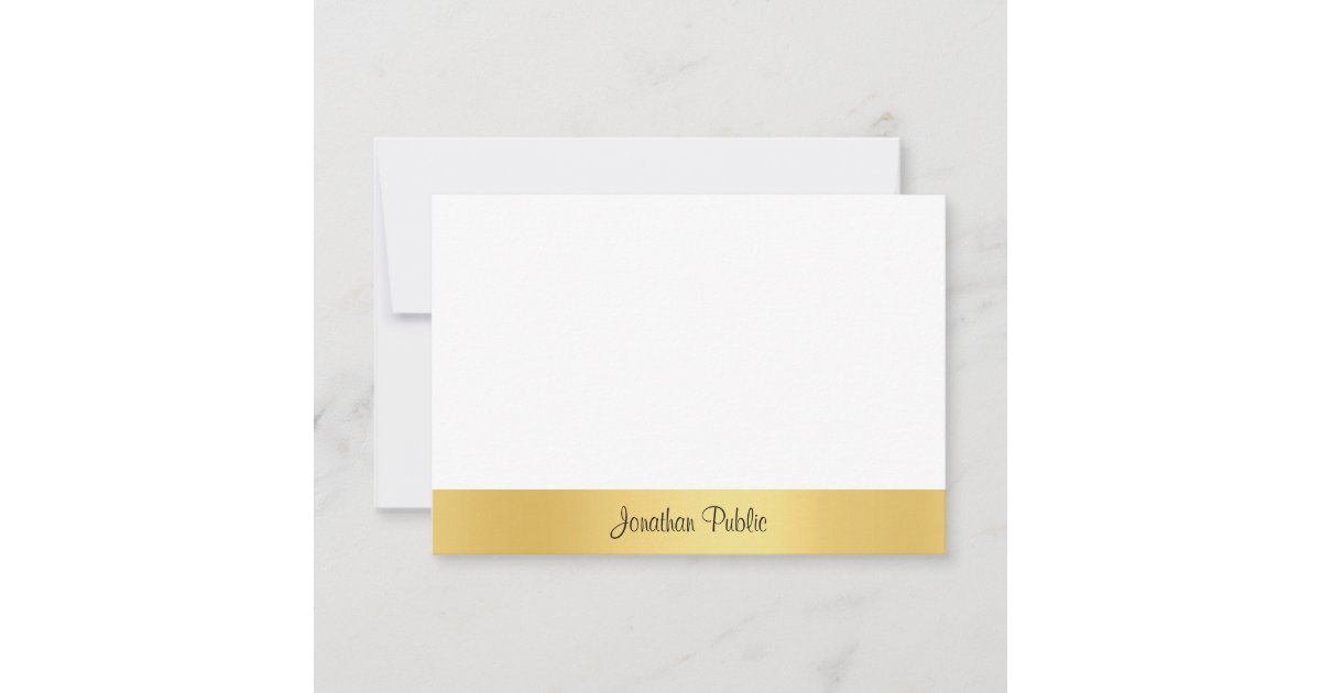 Modern Gold Handwriting Script Elegant Template | Zazzle