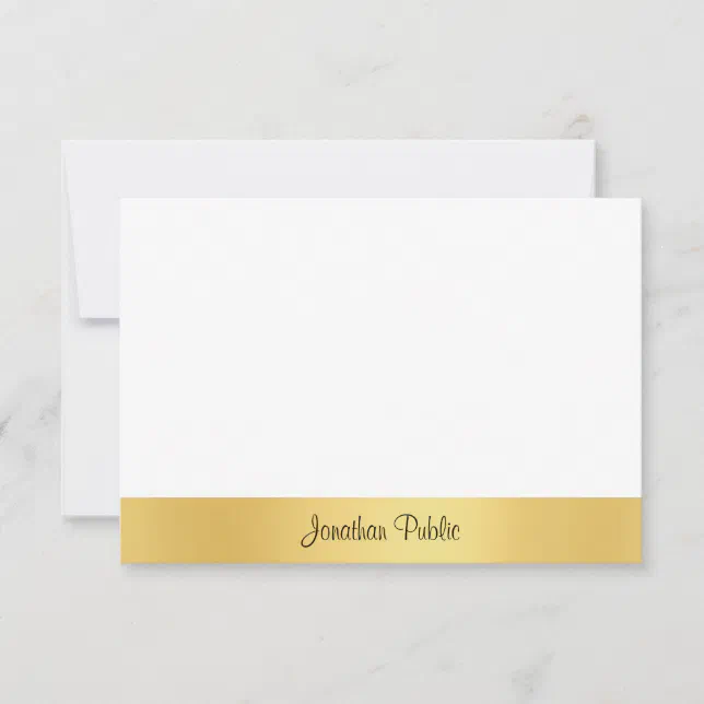 Modern Gold Handwriting Script Elegant Template | Zazzle
