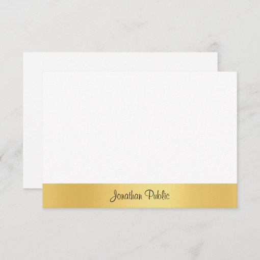 Modern Gold Handwriting Script Elegant Template | Zazzle