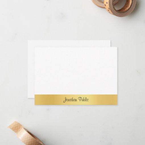 Modern Gold Handwriting Script Elegant Template | Zazzle