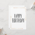 Modern Gold Happy Birthday Card | Zazzle