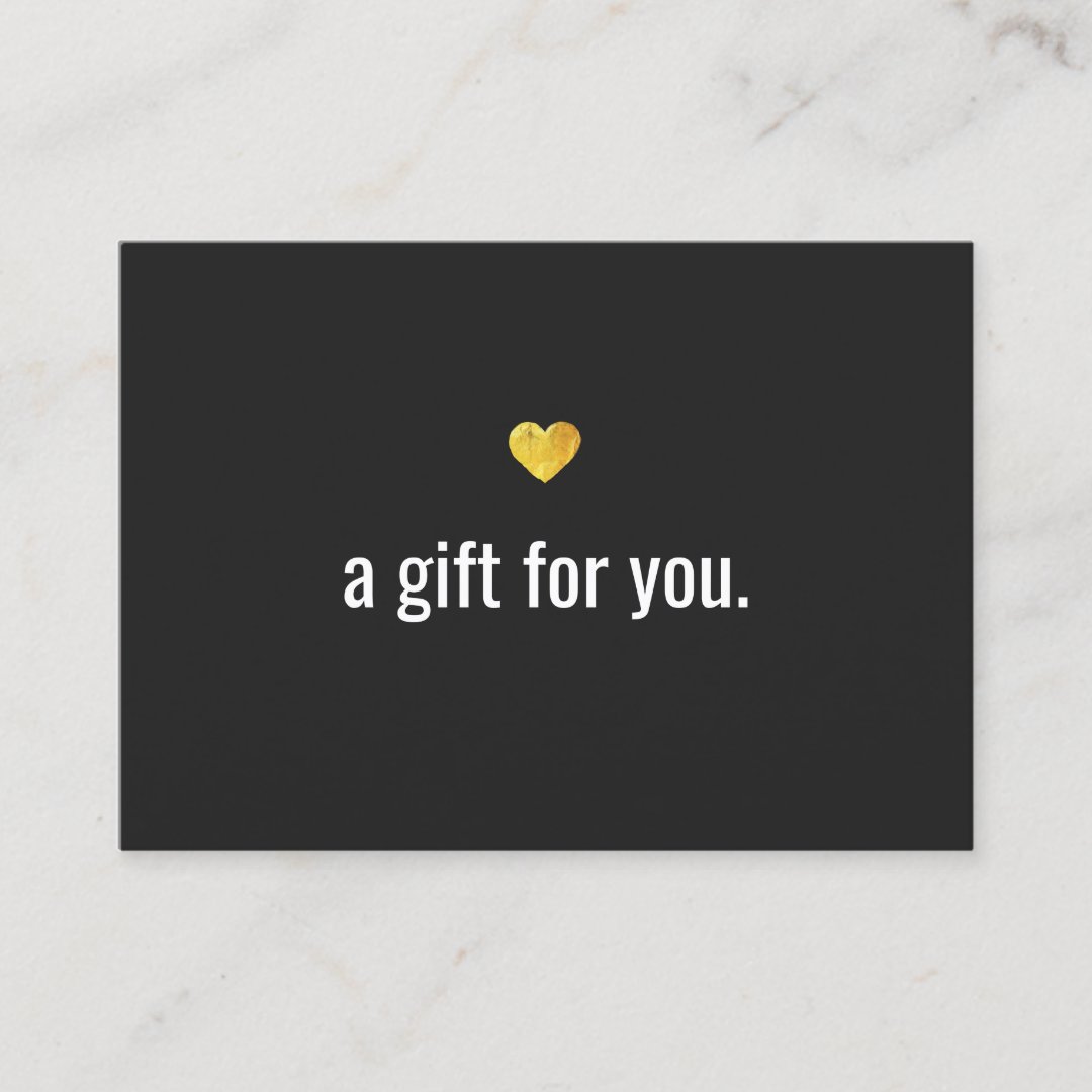 Modern Gold Heart Customer Gift Certificate | Zazzle
