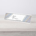 Modern Gold Lavender Geode Agate - Desk Name Plate | Zazzle