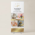 Modern Gold Logo 4 Photos Cake Bakery Business Retractable Banner | Zazzle
