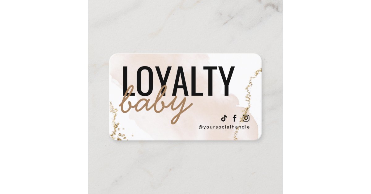 Modern Gold Loyalty Card | Zazzle