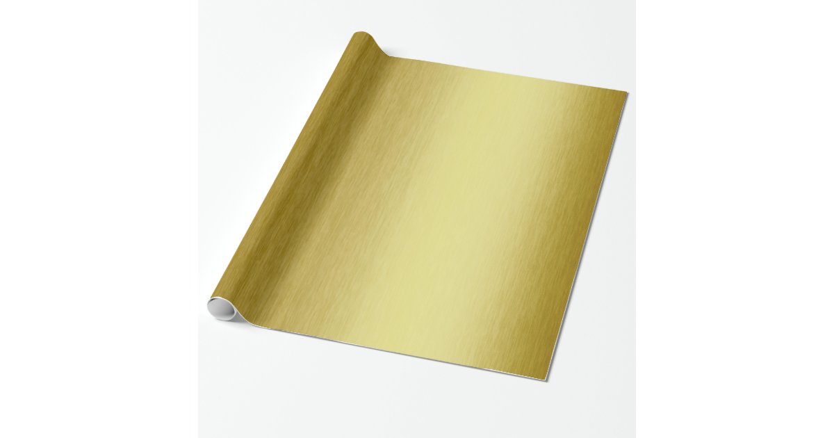 Modern Gold Metallic Wrapping Paper | Zazzle
