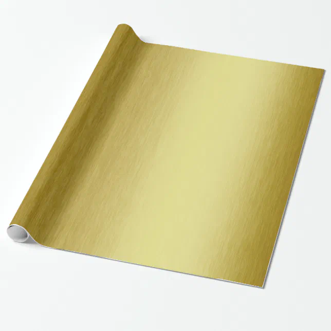 Modern Gold Metallic Wrapping Paper | Zazzle