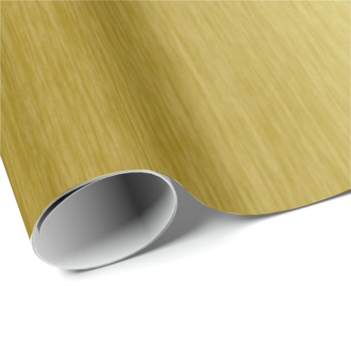 Modern Gold Metallic Wrapping Paper | Zazzle