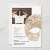 Modern Gold Paint Photo Graduation Invitation | Zazzle