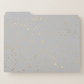 Modern Gold Paint Splatters Pattern File Folder | Zazzle