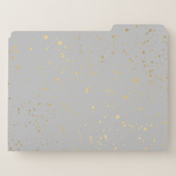 Modern Gold Paint Splatters Pattern File Folder | Zazzle