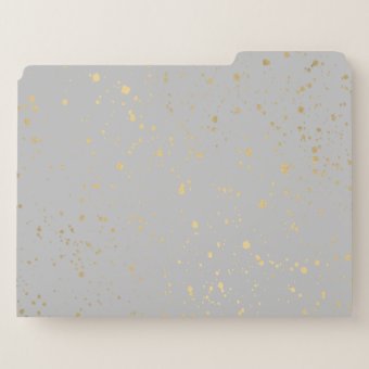 Modern Gold Paint Splatters Pattern File Folder | Zazzle