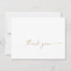 Modern Gold Script Thank You Card | Zazzle