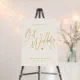 Modern Gold Script Wedding Welcome Sign | Zazzle
