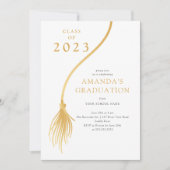 Modern Gold Tassel Graduation Party Invitation | Zazzle