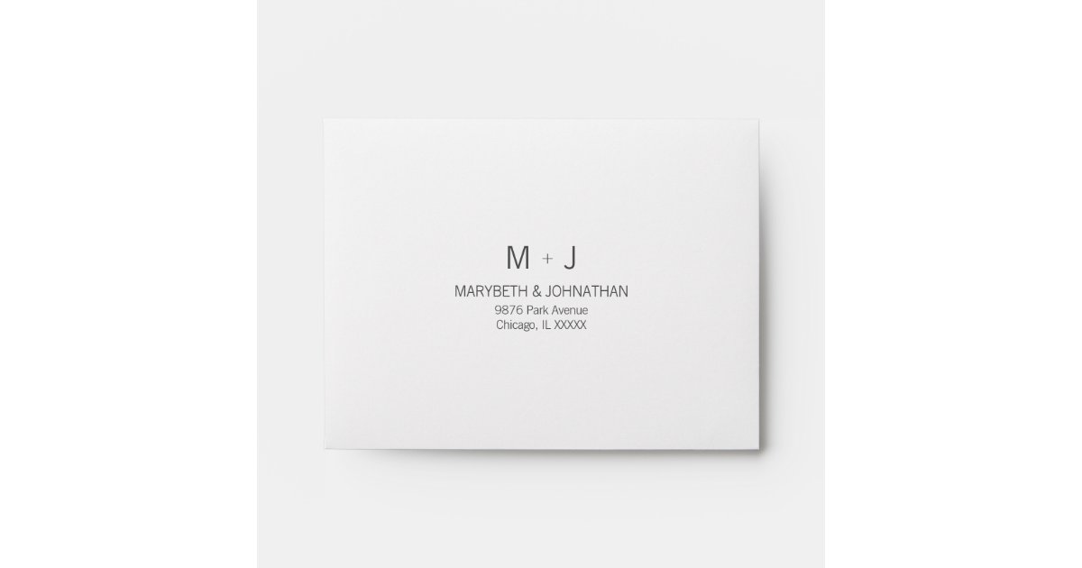 Modern Gold Wedding A2 RSVP Envelope | Zazzle