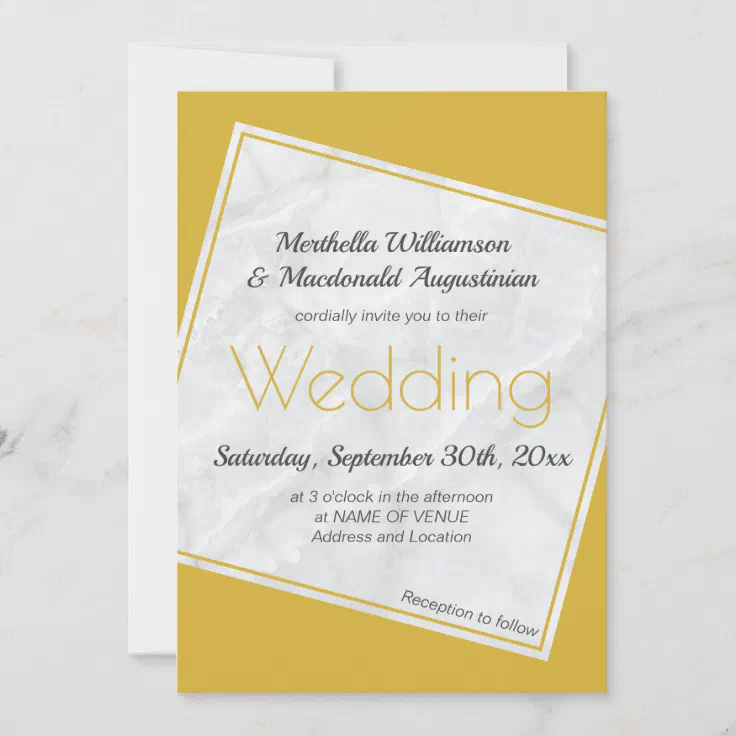Modern Gold Wedding Invitation | Zazzle