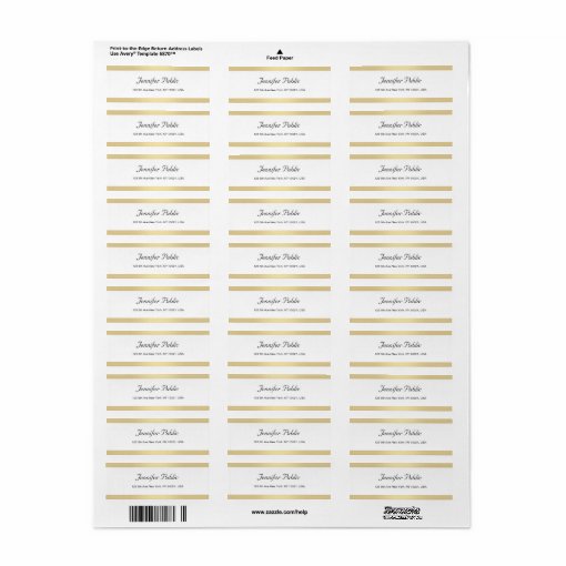 Modern Gold White Elegant Handwriting Minimalist Label | Zazzle