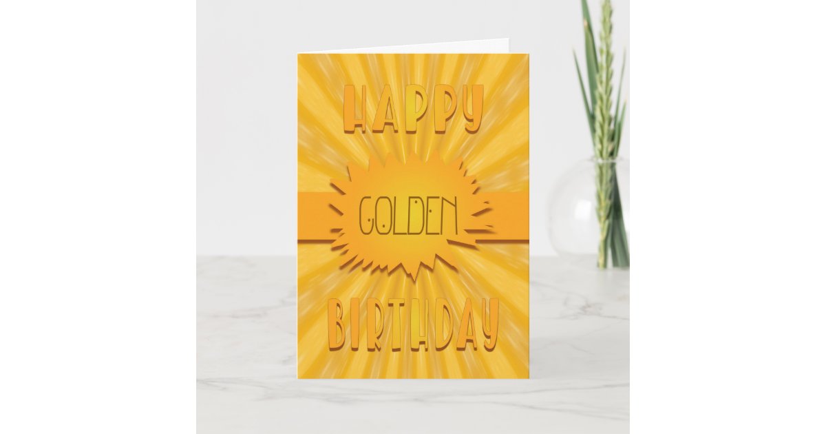 Modern Golden Birthday Card | Zazzle