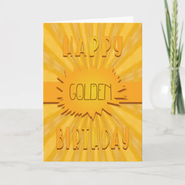 Modern Golden Birthday Card | Zazzle