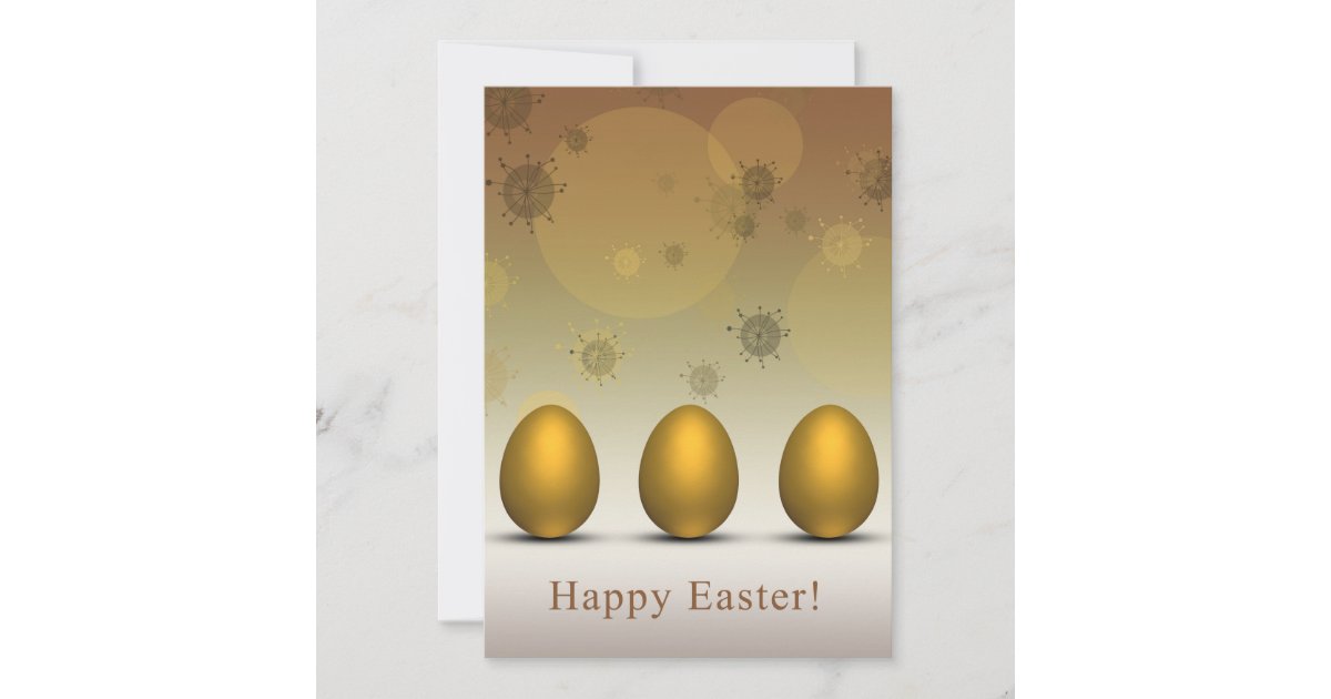 Modern Golden Easter Eggs Invitation | Zazzle