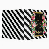 Modern golden inspirational quote 3 ring binder | Zazzle