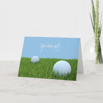 Modern Golf Father's Day Card for Golfing Dad | Zazzle