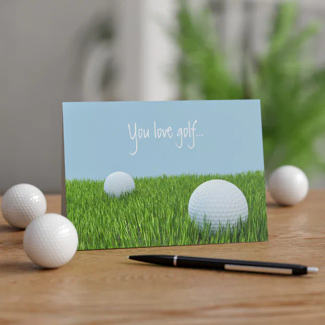 Modern Golf Father's Day Card for Golfing Dad | Zazzle