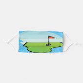 Modern Golf Green Hole In One Golf Ball Adult Cloth Face Mask | Zazzle