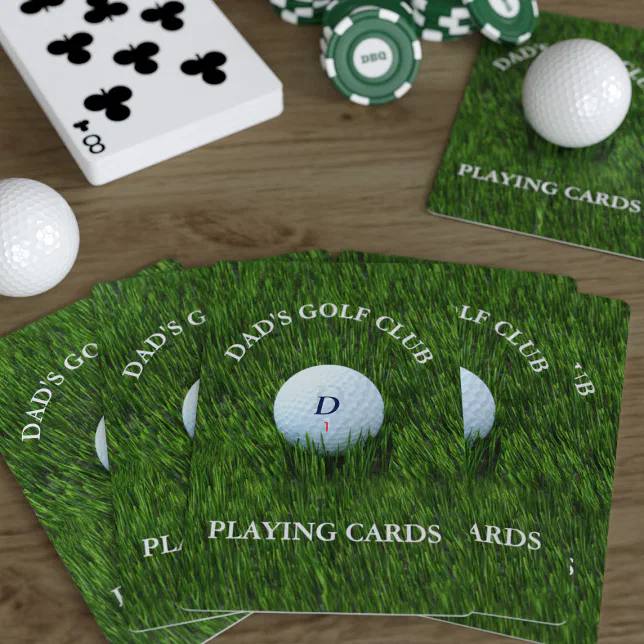 Modern Golfer Dad's Golf Club Playing Cards | Zazzle