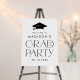 Modern Grad Black Graduation Party Welcome Sign | Zazzle