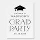 Modern Grad Black Graduation Party Welcome Sign | Zazzle
