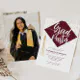 Modern GRAD Cap Red Gold Photo Graduation Party Invitation | Zazzle