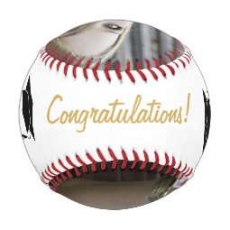 Modern Grad Congratulations Graduation Photo Baseball | Zazzle