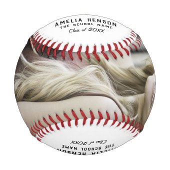 Modern Grad Congratulations Graduation Photo Baseball | Zazzle