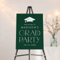 Modern Grad Green Graduation Party Welcome Sign | Zazzle