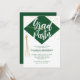 Modern GRAD Hat Cap Black Green Graduation Party Invitation | Zazzle