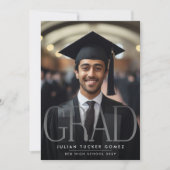 MODERN GRAD High School Photo GRADUATION PARTY Announcement | Zazzle